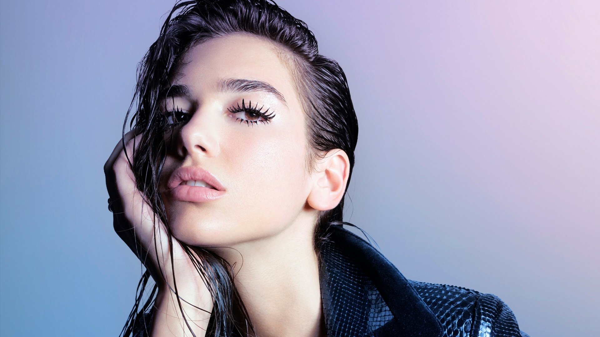 Dua Lipa HD Wallpaper: Hazel Eyes & Brunette Beauty