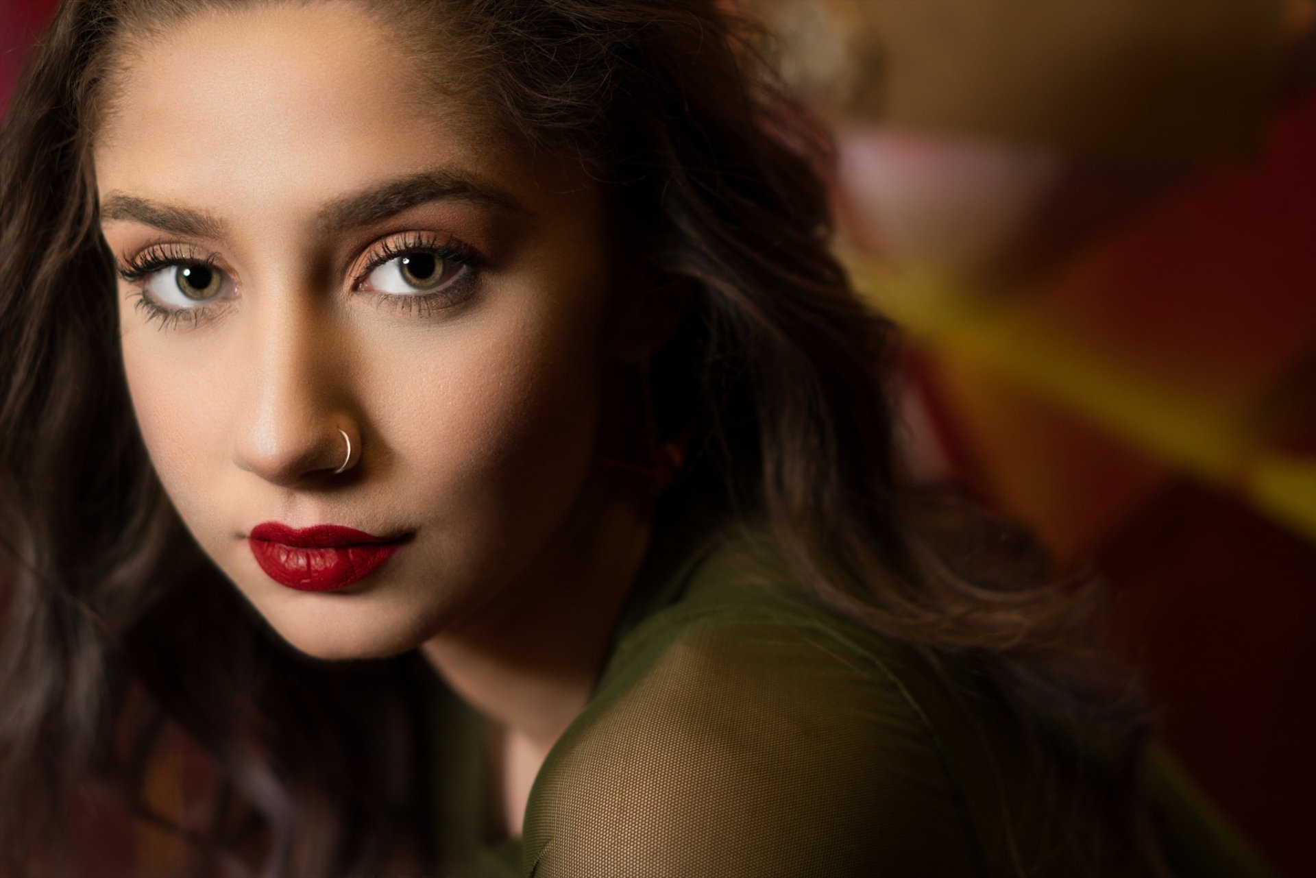 Download Brunette Lipstick Model Woman Face HD Wallpaper by John Kasko