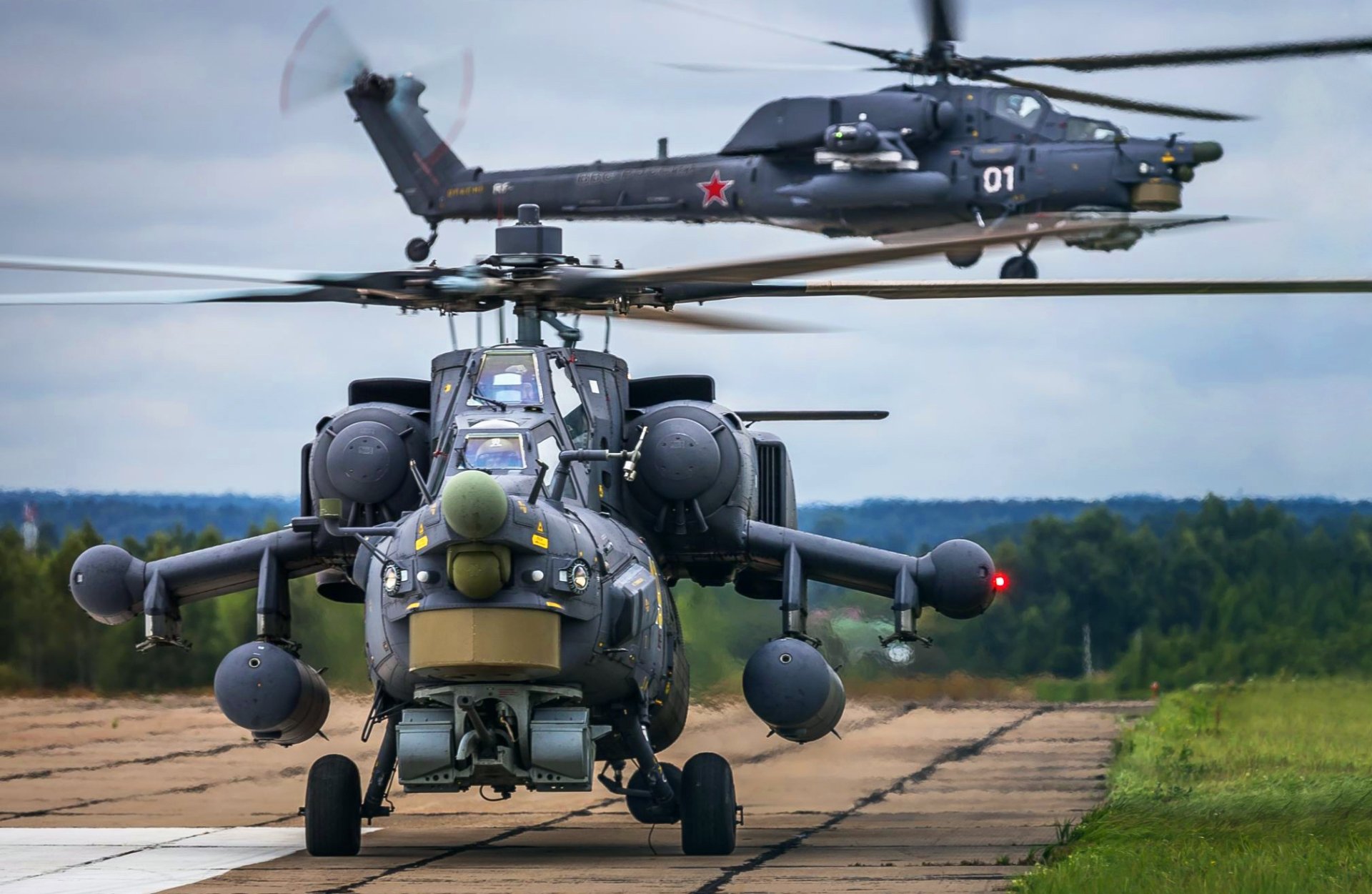 HD Mil Mi-28 Attack Helicopters in Action – Military Aircraft Wallpaper