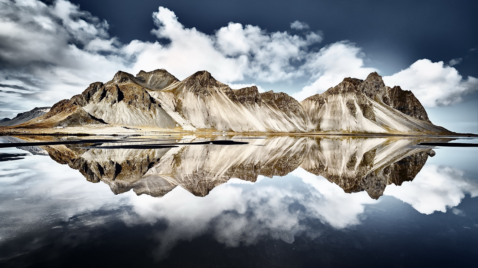 Download Mountain Cloud Nature Reflection HD Wallpaper