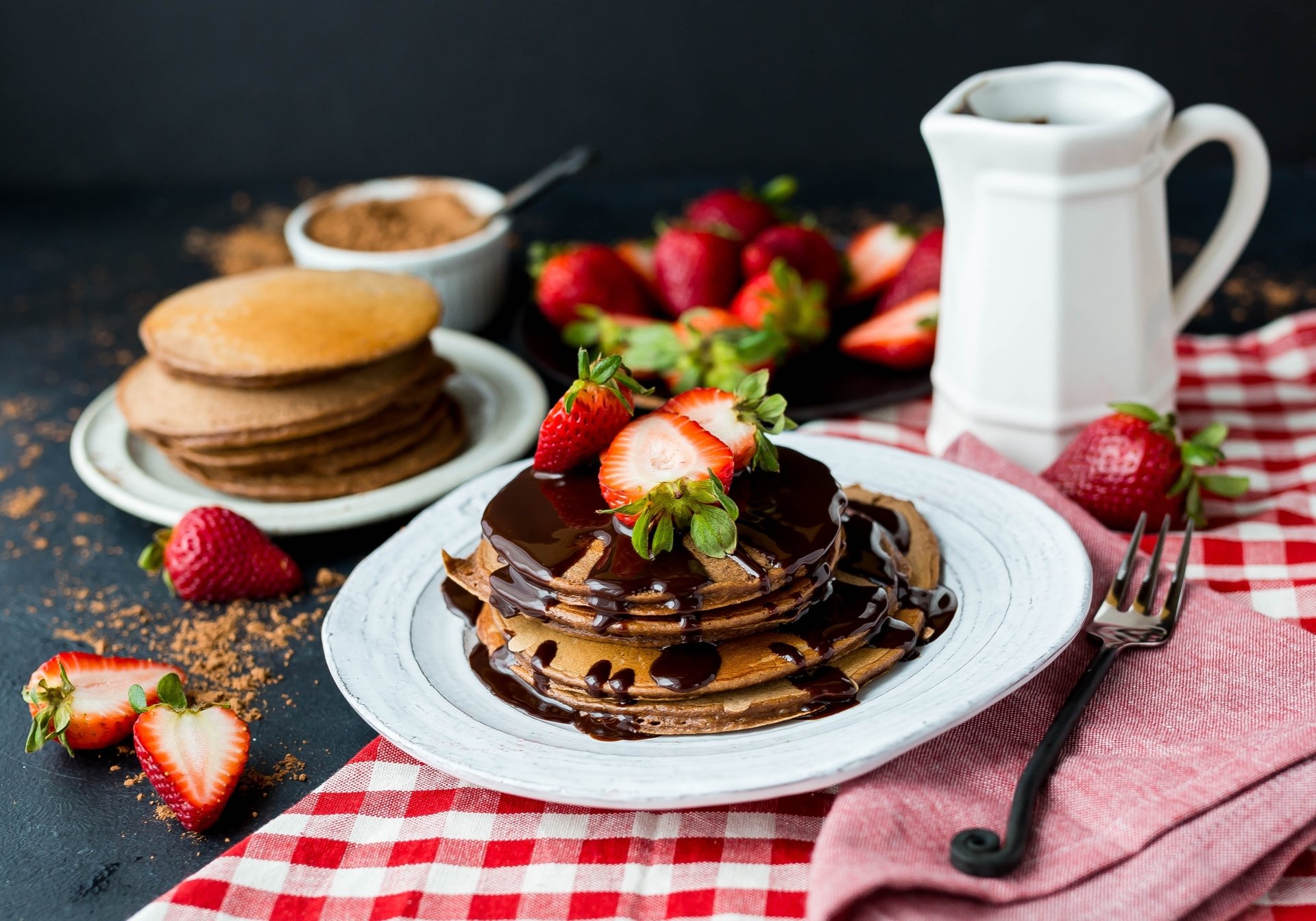 4K Ultra HD Strawberry Pancake Breakfast Delight - Still Life ...