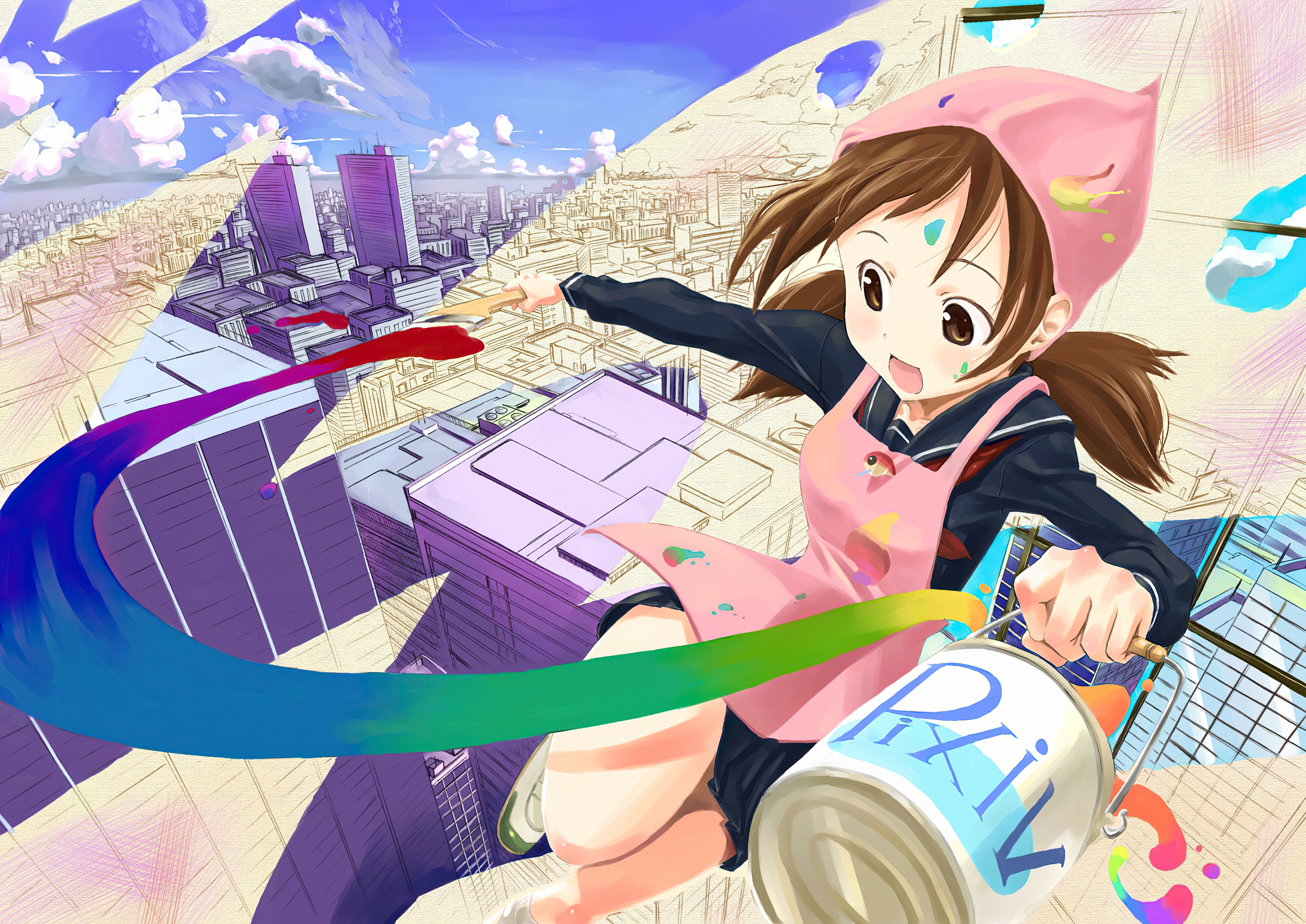 Download Anime Pixiv-tan HD Wallpaper by もふこけ