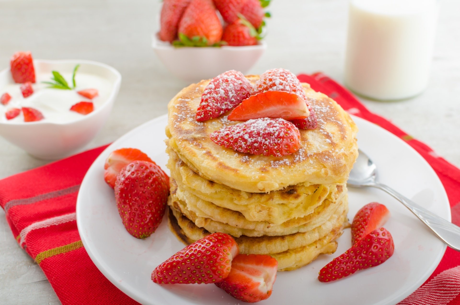 Download Still Life Strawberry Breakfast Food Pancake HD Wallpaper ...