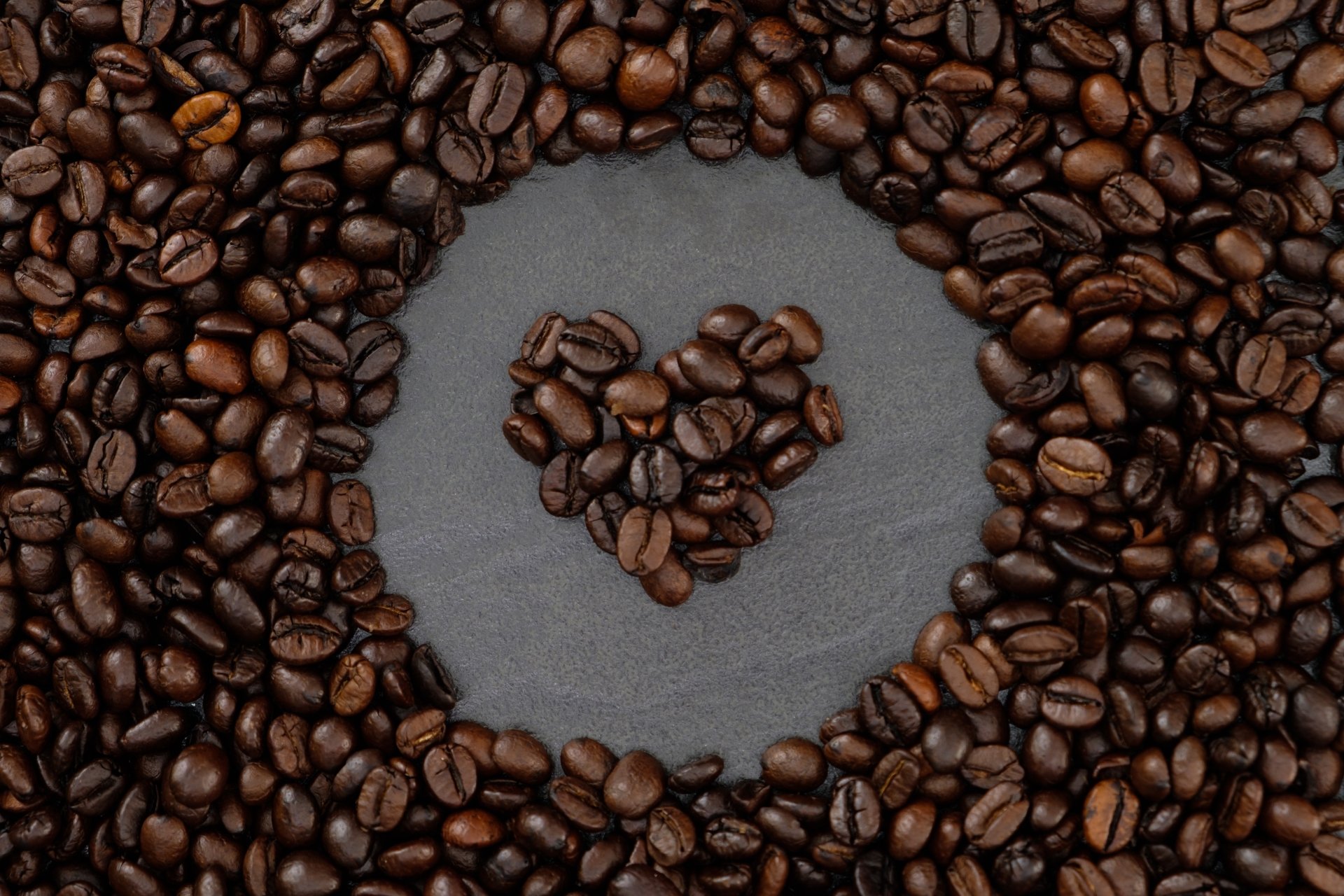 Download Heart-shaped Coffee Beans Food Coffee 4k Ultra HD Wallpaper