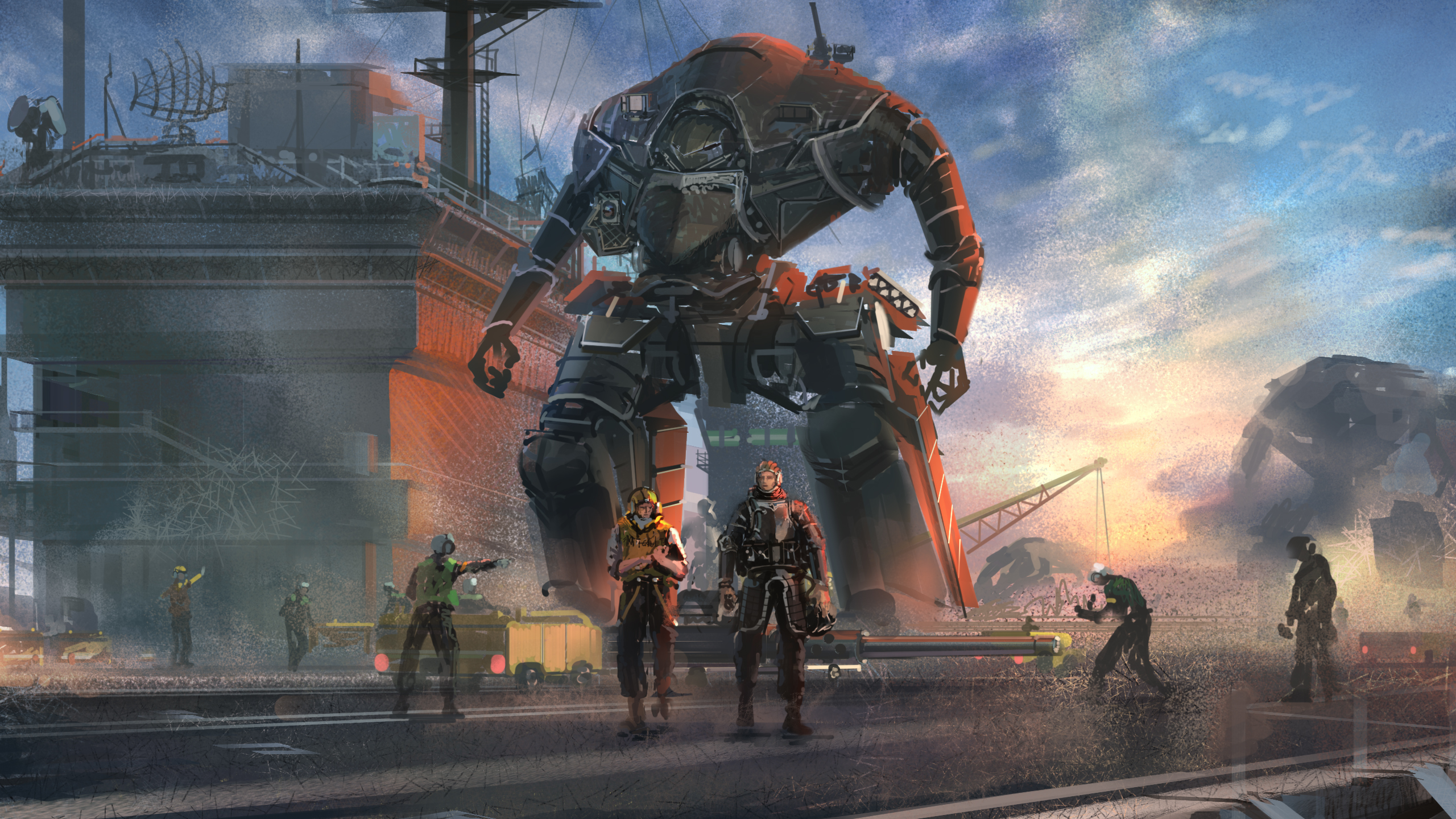 Download Sci Fi Robot HD Wallpaper by hammk