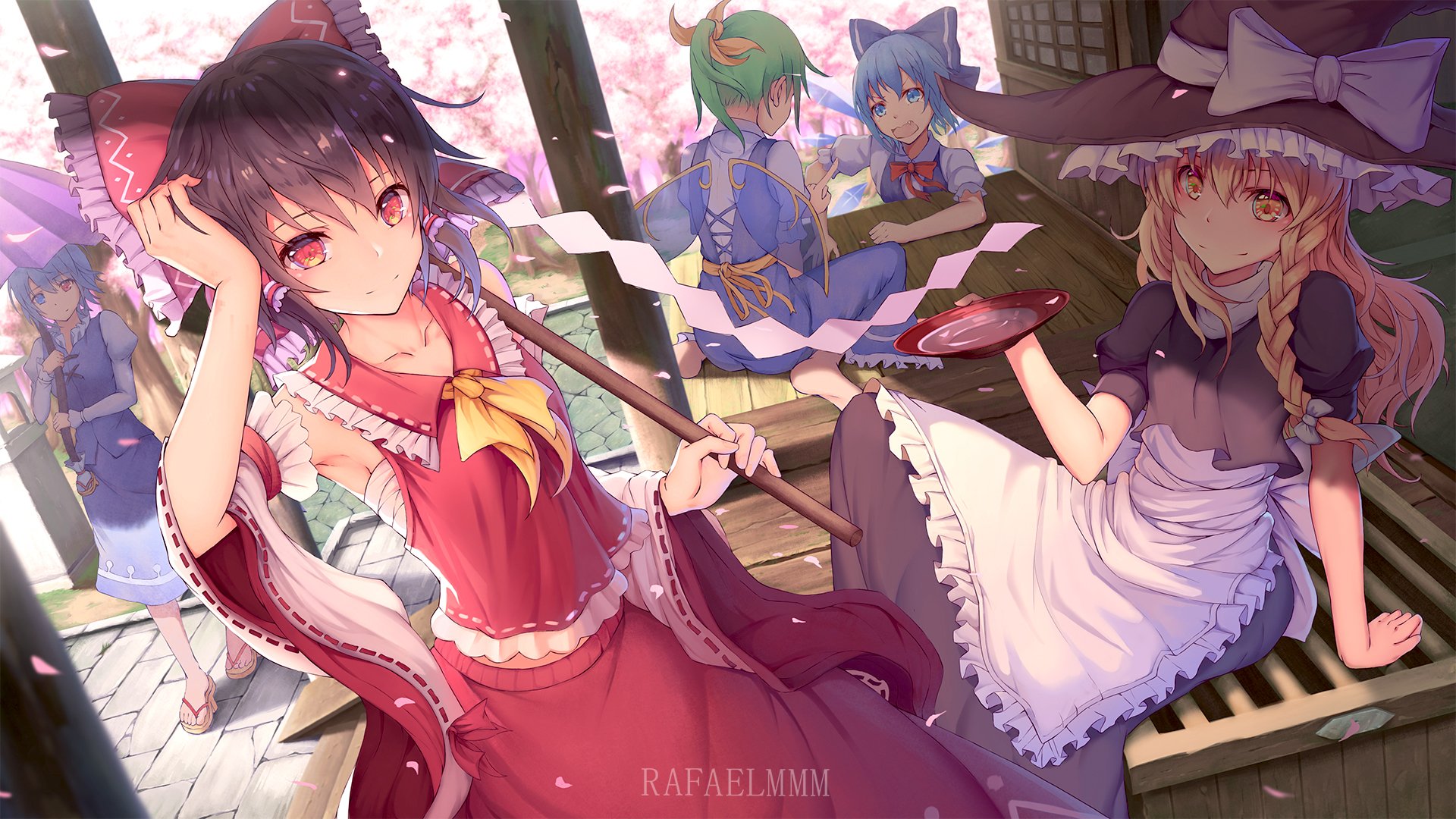Download Kogasa Tatara Daiyousei (Touhou) Cirno (Touhou) Marisa ...