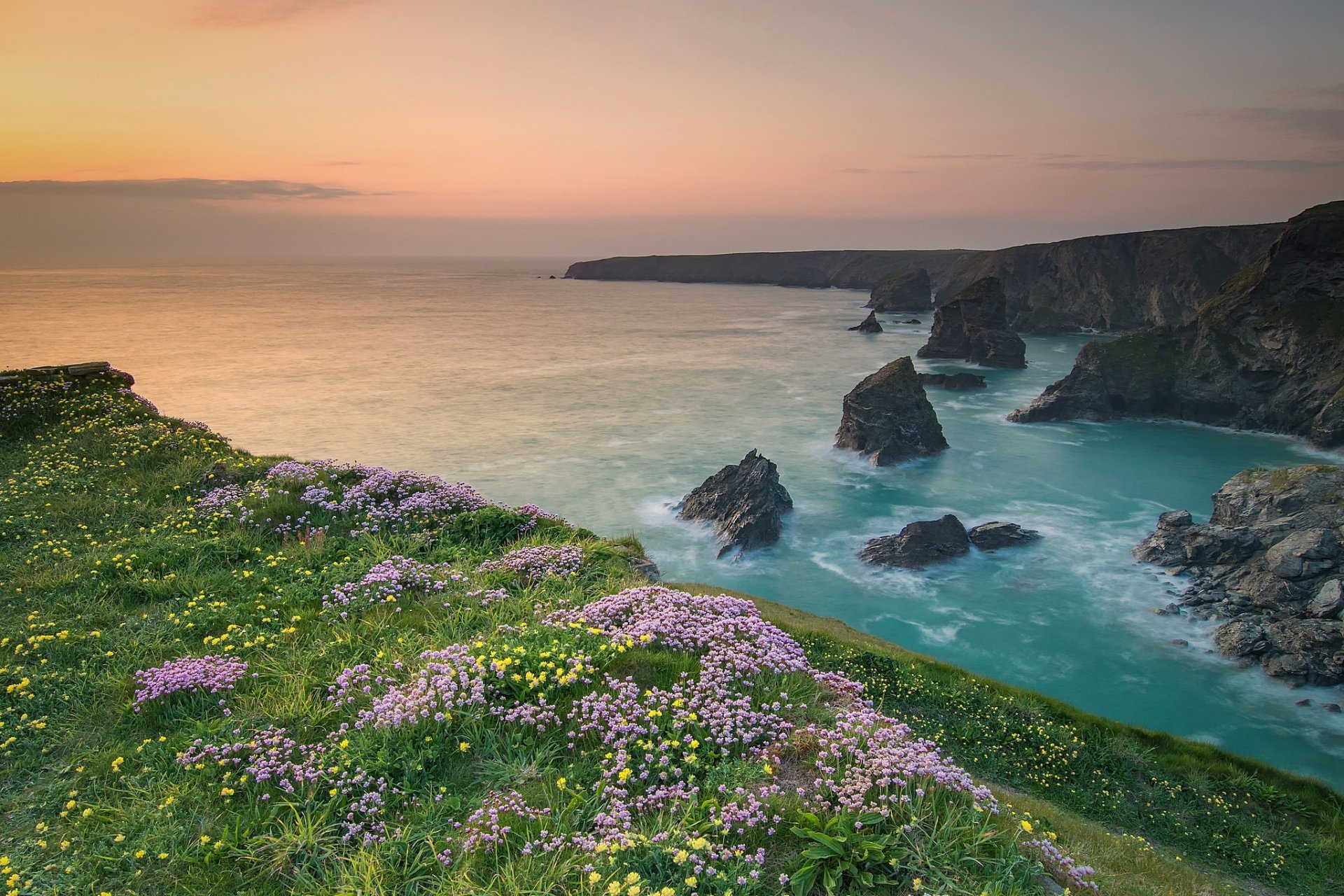 Download Horizon Coast Ocean Nature Coastline HD Wallpaper