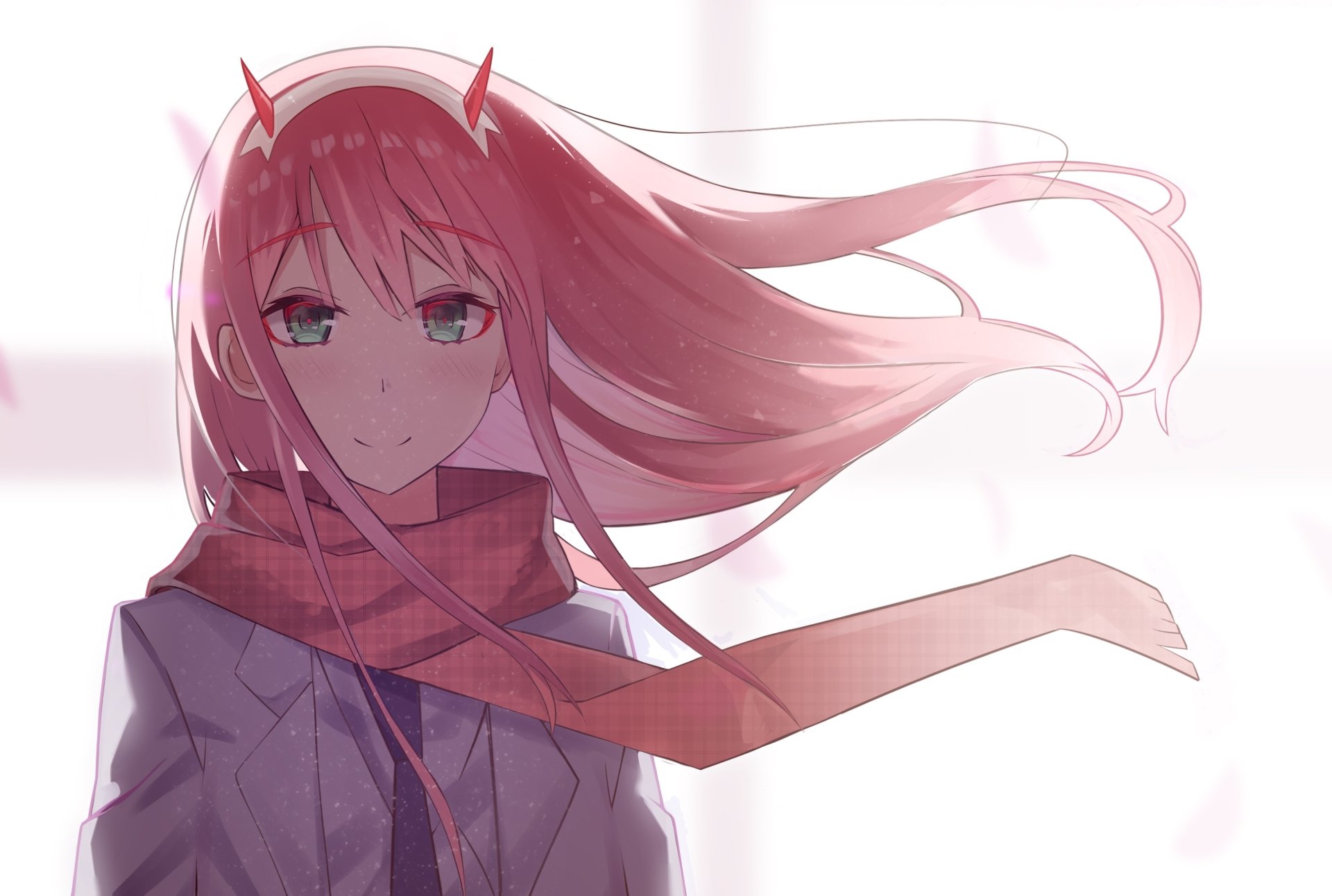 Zero Two HD Anime Wallpaper – Darling in the FranXX Iconic Portrait ...