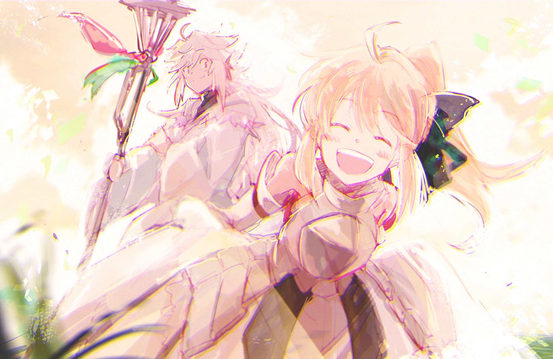 Radiant Saber Lily & Mystical Merlin | Fate/Grand Order HD Anime ...