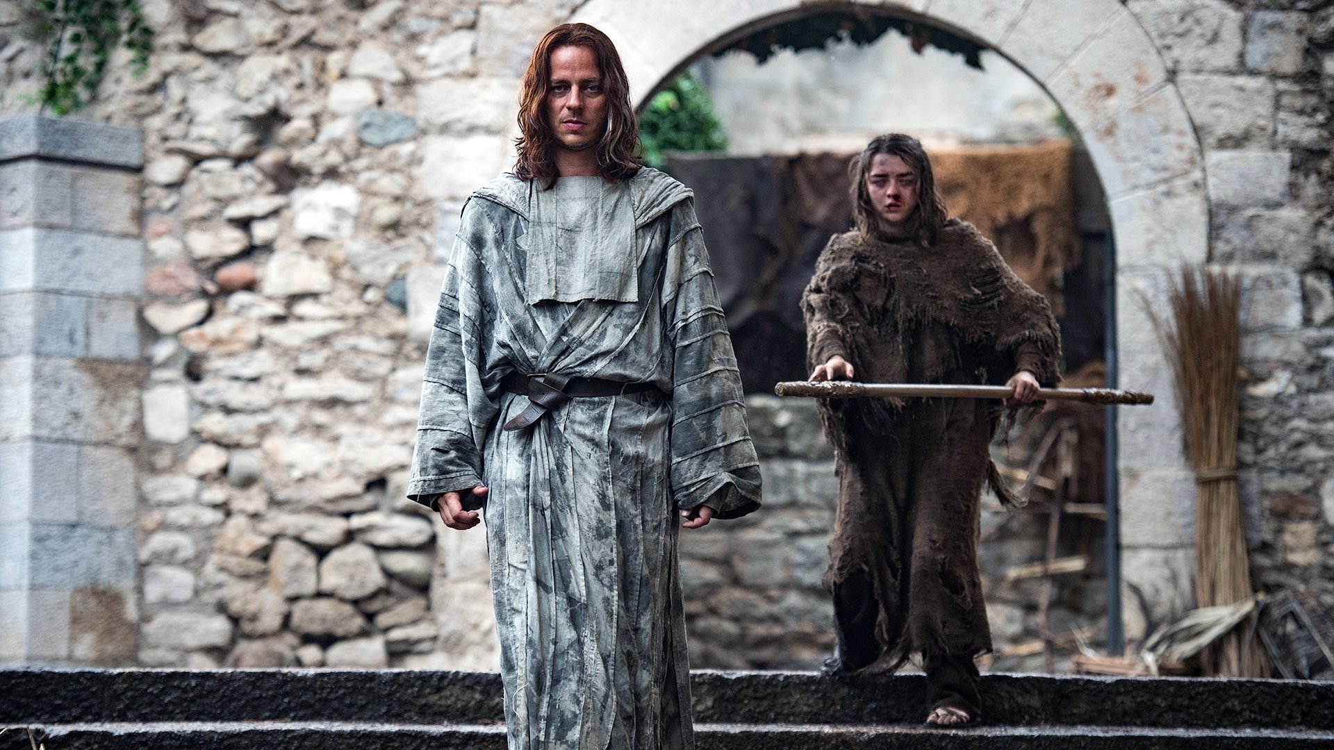 Game of Thrones: Jaqen H'ghar & Arya Stark — HD Wallpaper