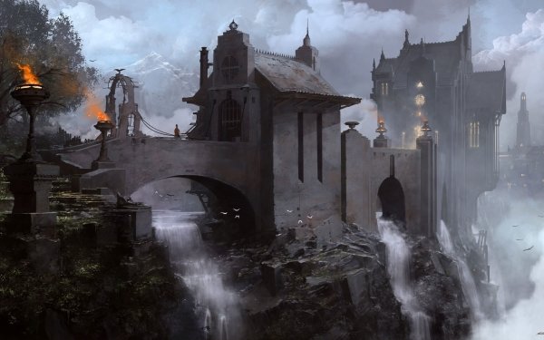 Fantasy Building HD Wallpaper | Background Image | 2150x1080