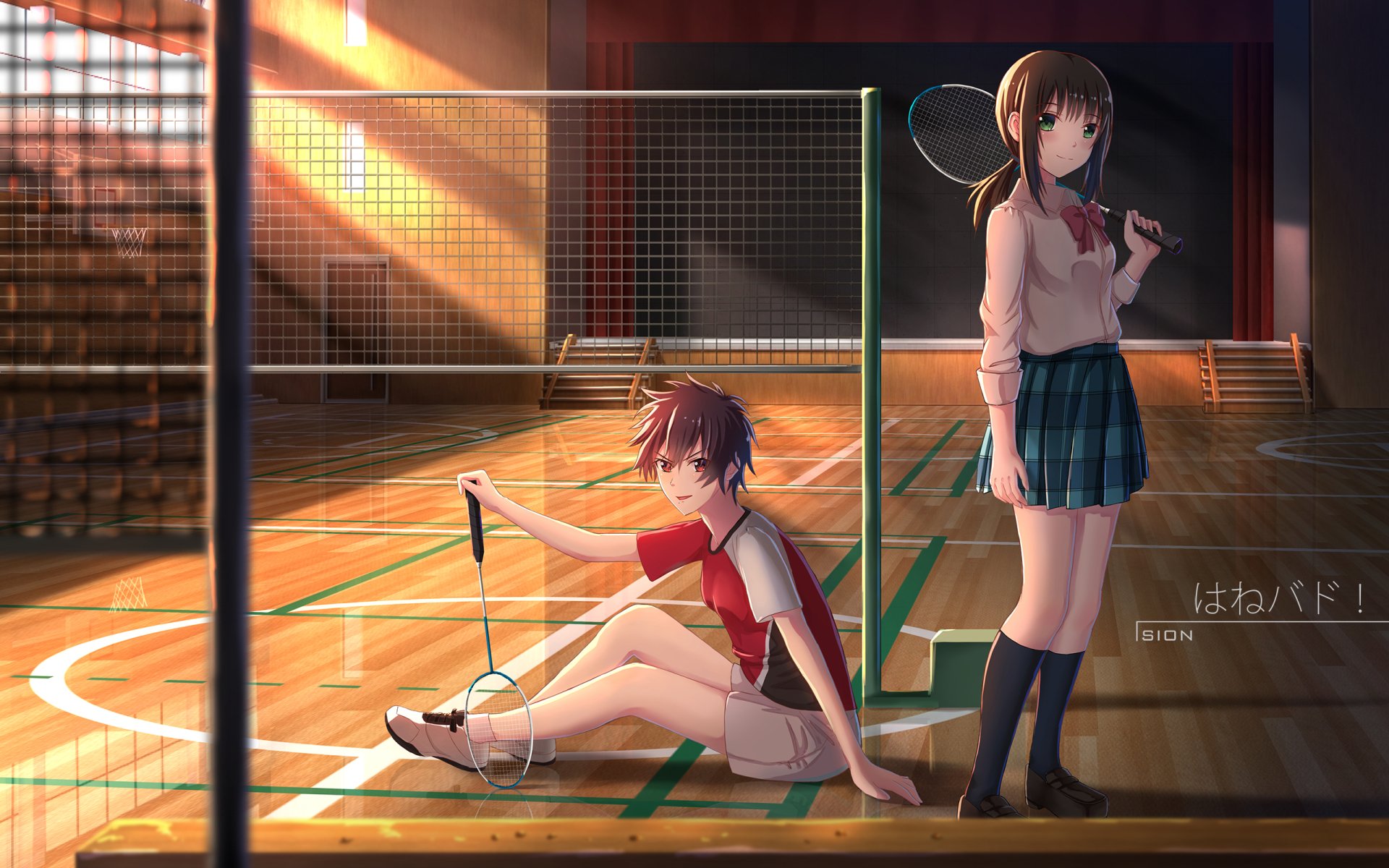 Download Nagisa Aragaki Ayano Hanesaki Anime Hanebado! HD Wallpaper by ...