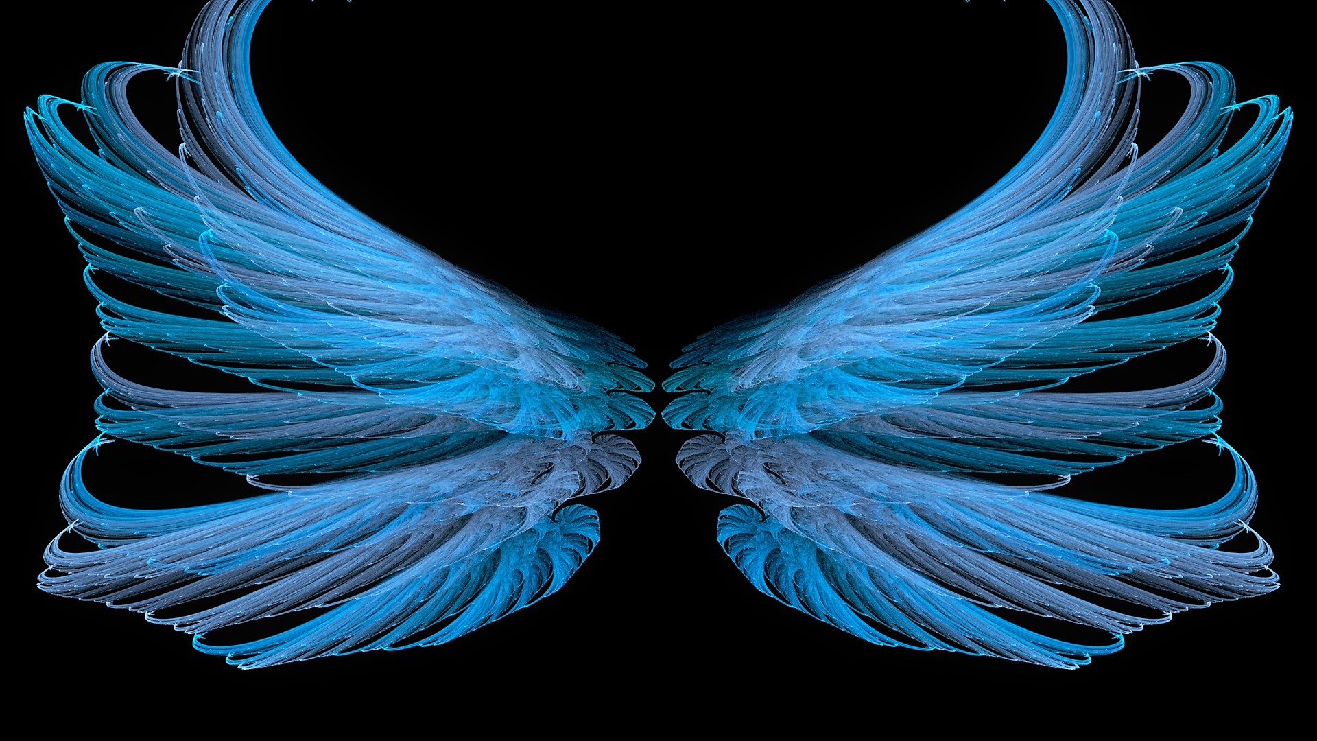 Download Blue Wings Fantasy Abstract Artistic Abstract Blue HD Wallpaper