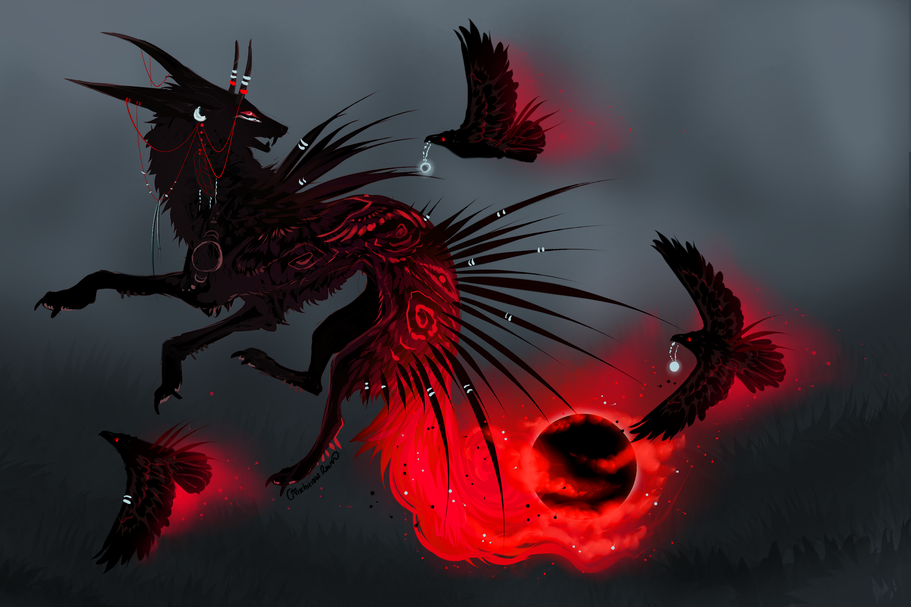 Download Bird Fantasy Creature HD Wallpaper by MischievousRaven