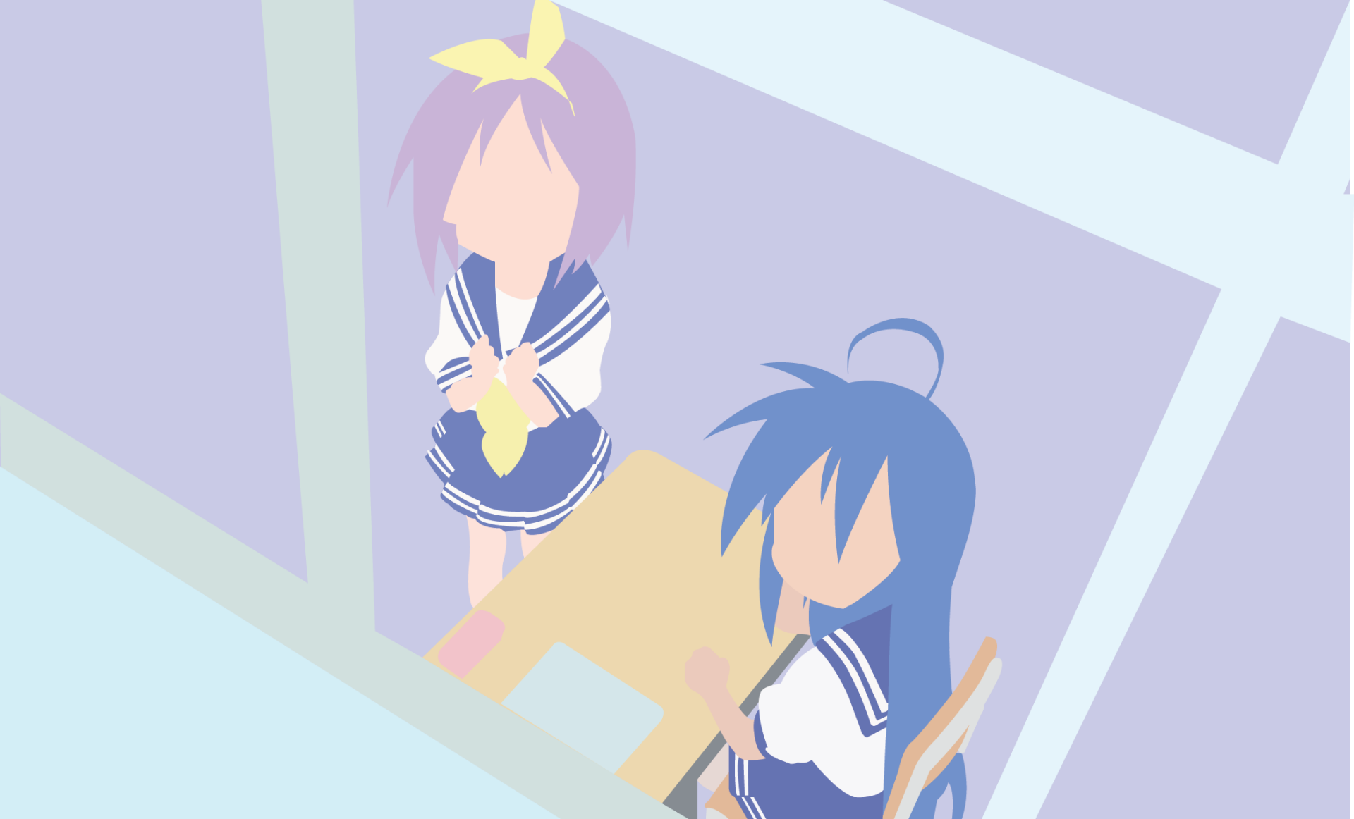 Download Konata Izumi Tsukasa Hiiragi Anime Lucky Star HD Wallpaper by ...