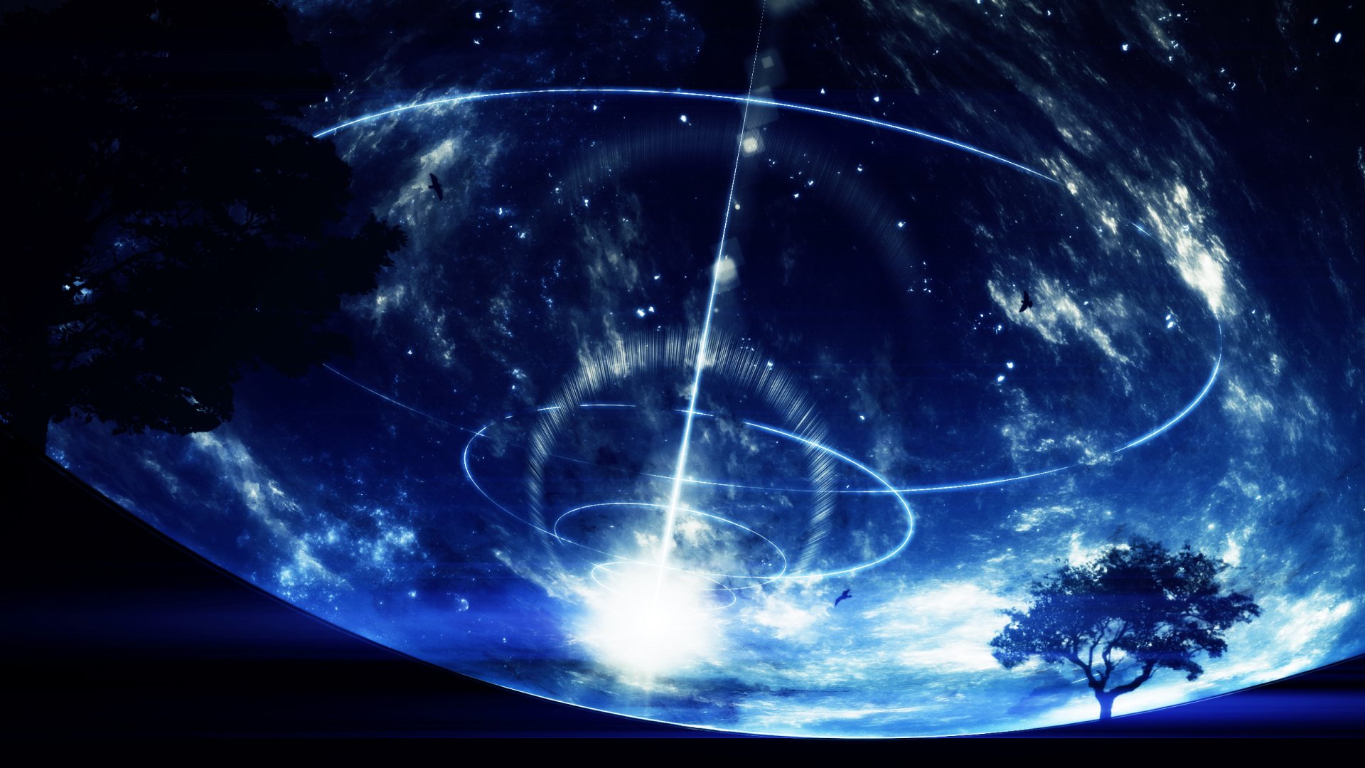 Celestial Tree: Anime-Inspired Planet HD Wallpaper by Y_Y | 2560x1440 ...