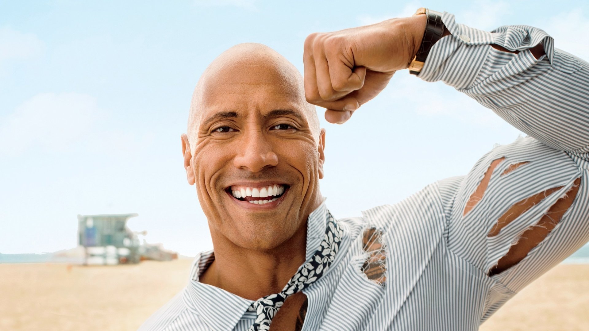 Download American Smile Actor Celebrity Dwayne Johnson HD Wallpaper