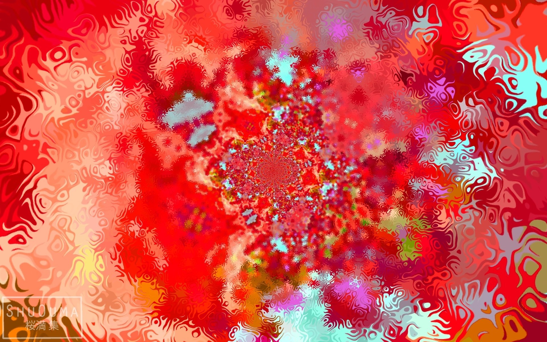Vibrant Red Abstract HD Wallpaper by ShuOuma