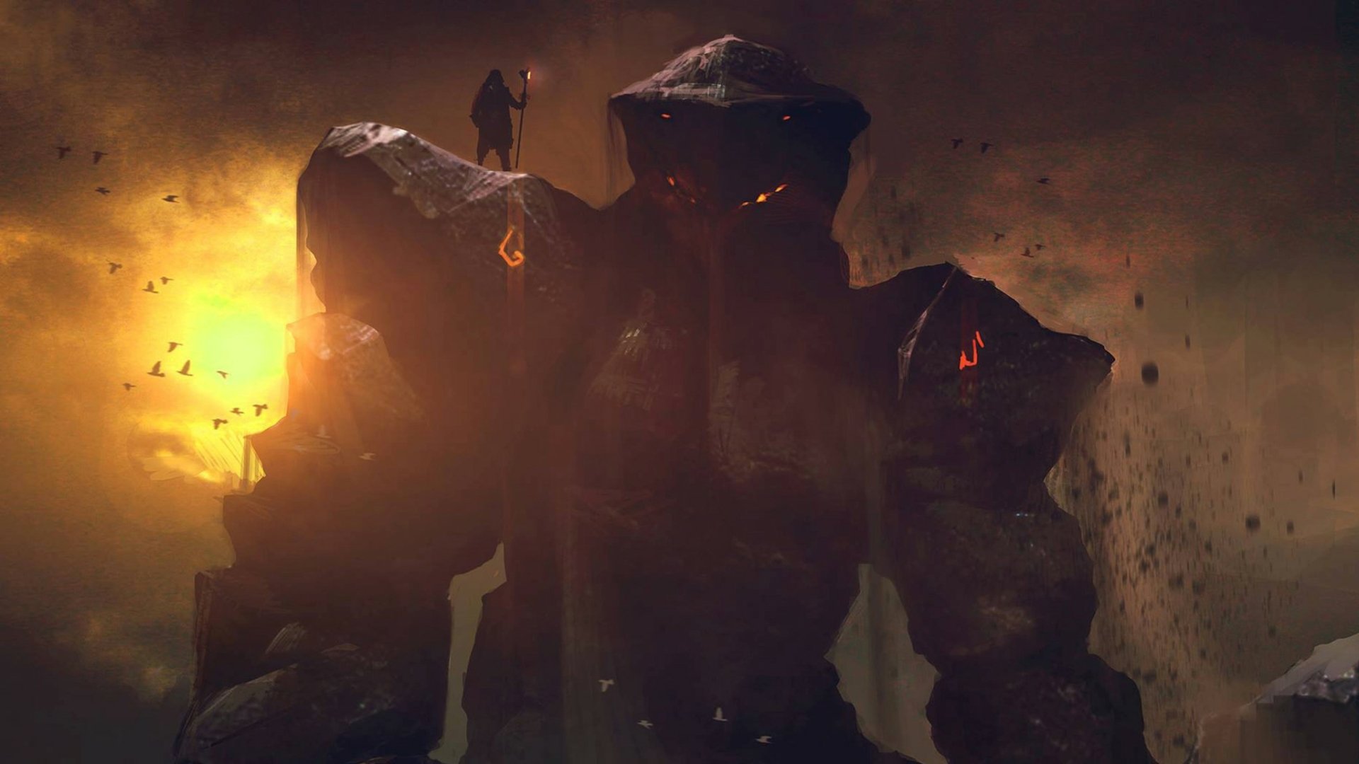 Download Golem Dark Magic Fantasy Giant Dark Fantasy HD Wallpaper by ...