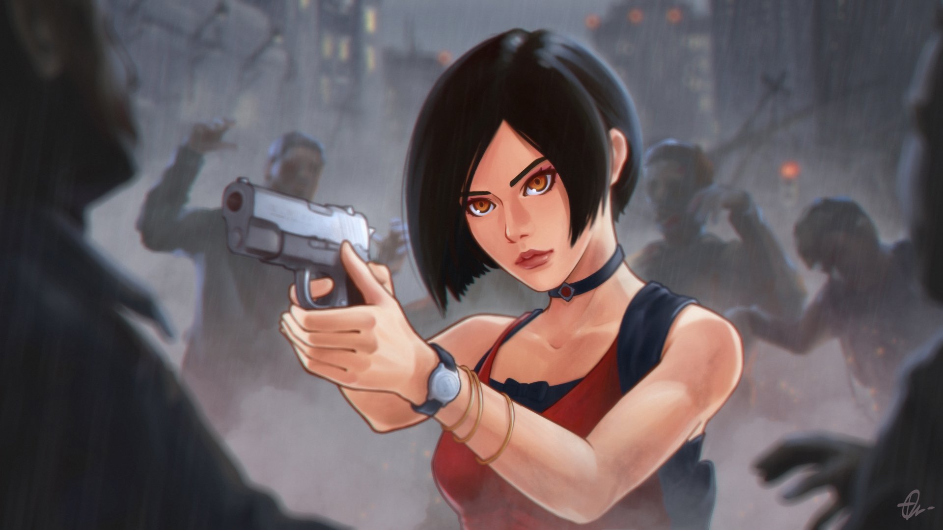 Ada Wong in Action: 4K Ultra HD Resident Evil 2 (2019) Wallpaper by Ilya Trubakov