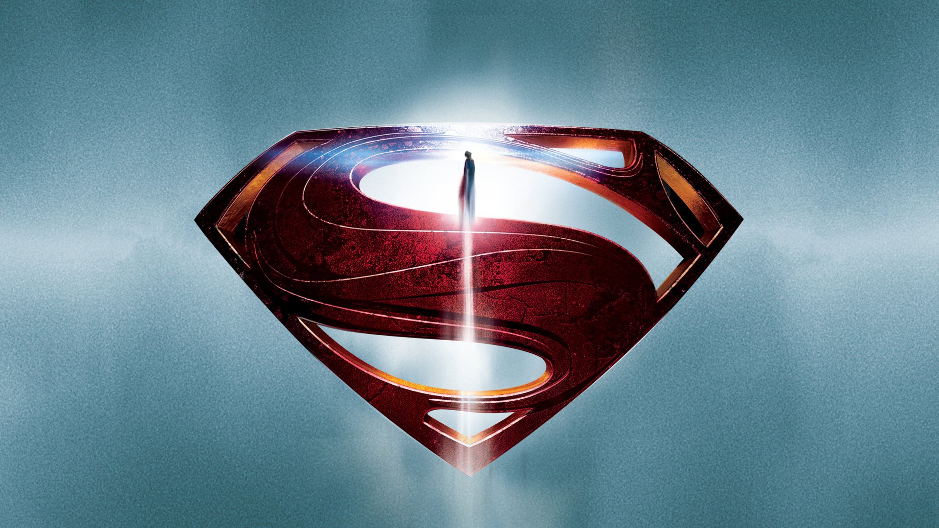 Man of Steel HD Wallpaper: Iconic Superman Emblem Spotlight