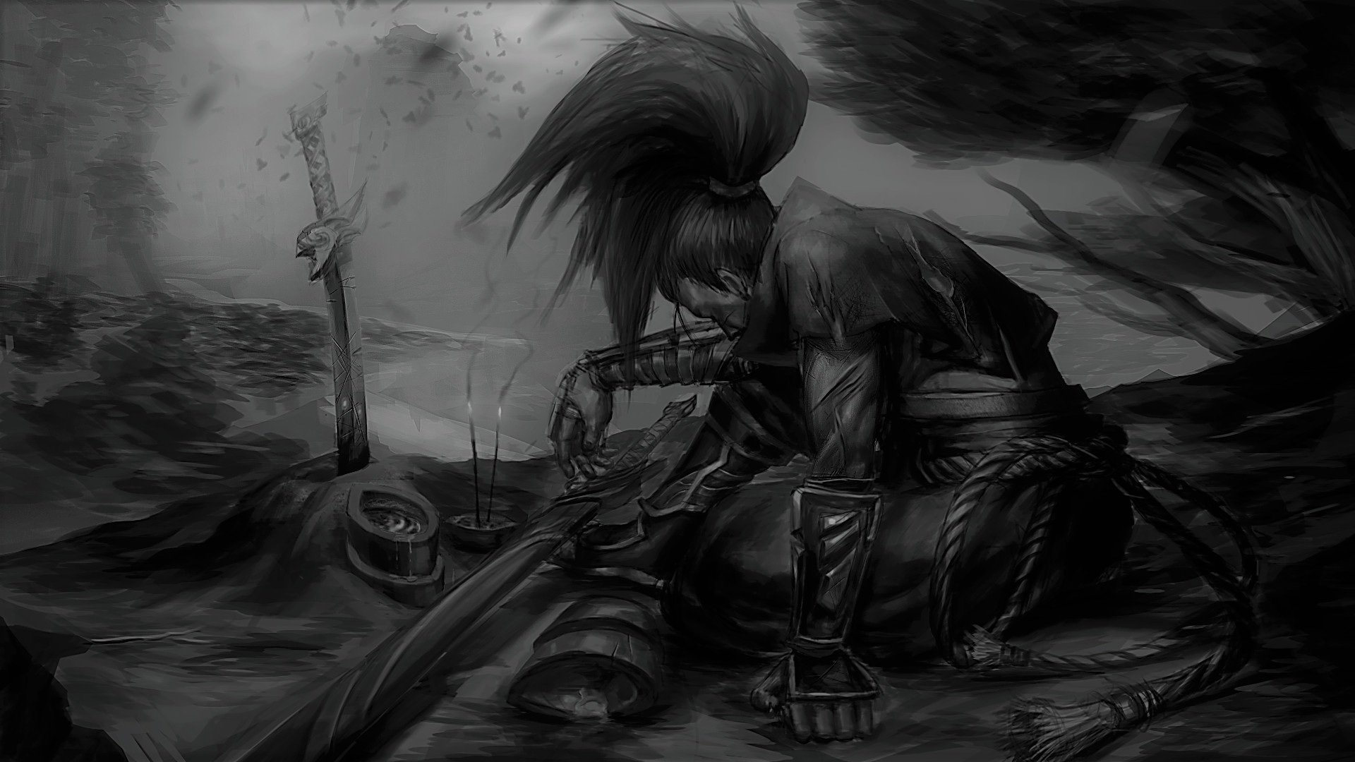 Yasuo’s Silent Resolve – League of Legends HD Wallpaper by Paul Nong