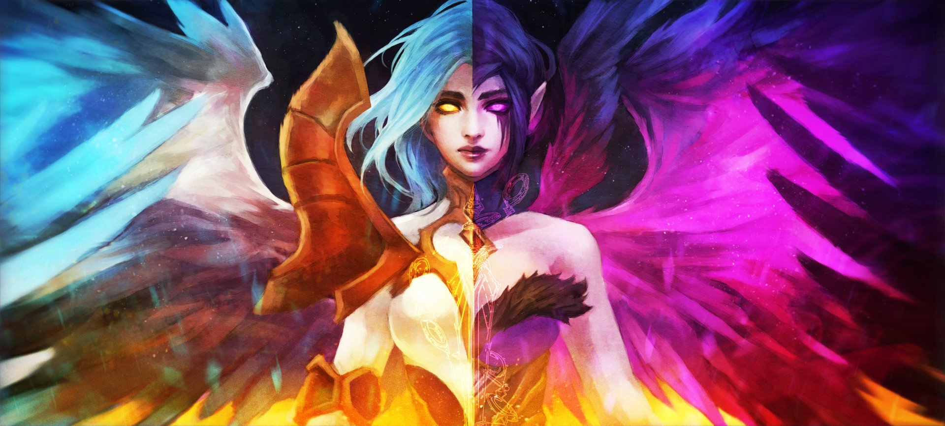 Download Morgana (League Of Legends) Kayle (League Of Legends) Video Game League Of Legends 4k ...