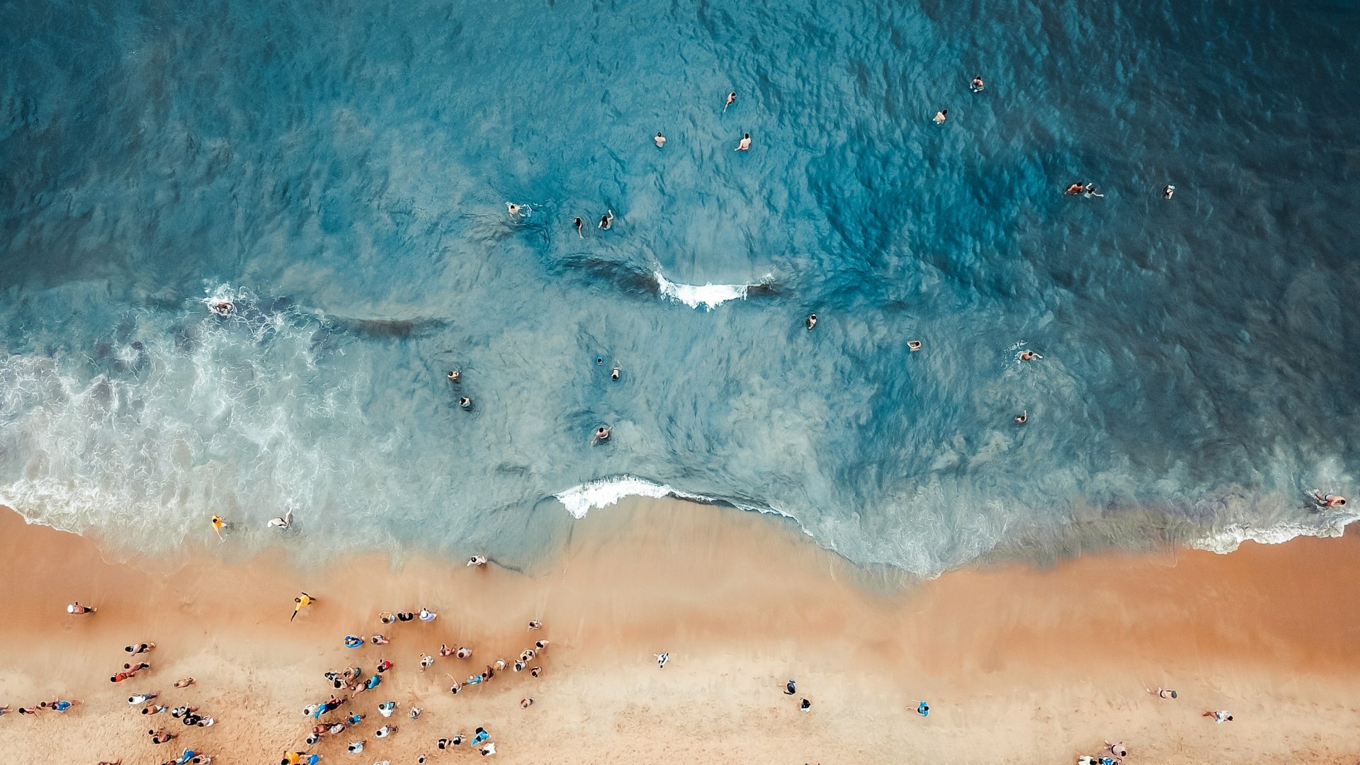 HD Aerial Bliss: Vibrant Beachscape from Above by sergio souza