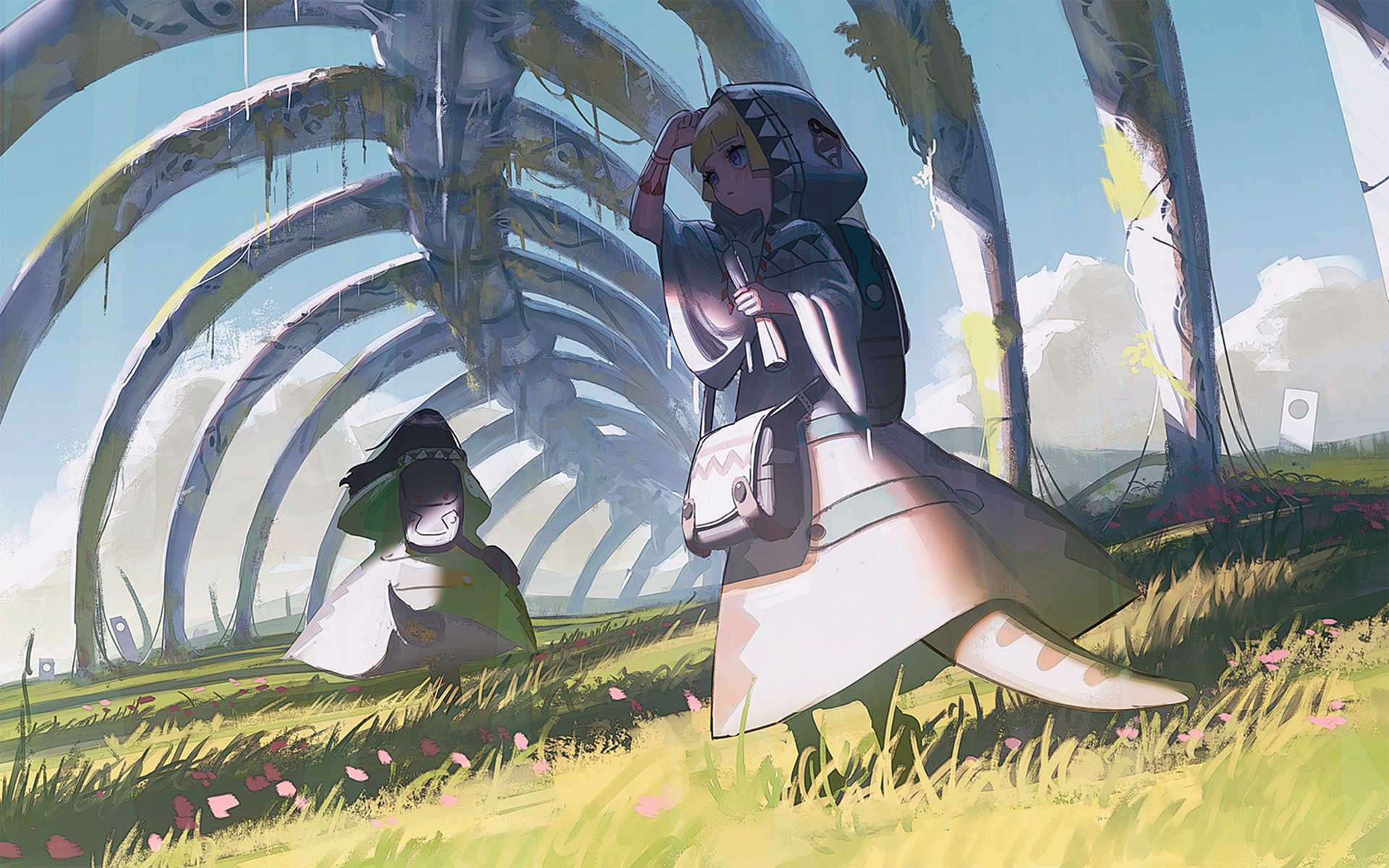 Epic Anime Adventurer HD Wallpaper – Original Journey Awaits by れおえん